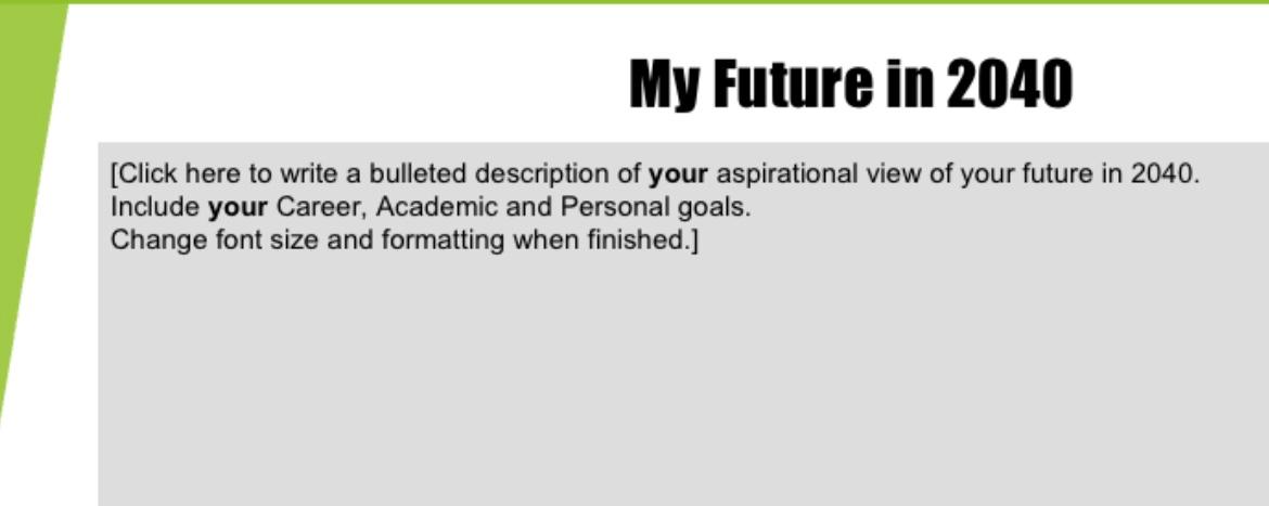 Solved My Future in 2040 [Click here to write a bulleted | Chegg.com