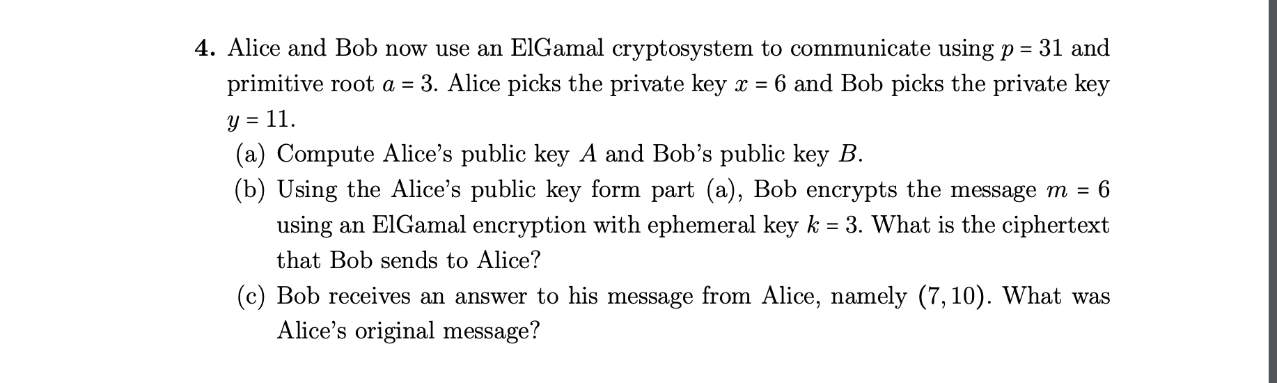 Solved Please help me solving the following question, make | Chegg.com
