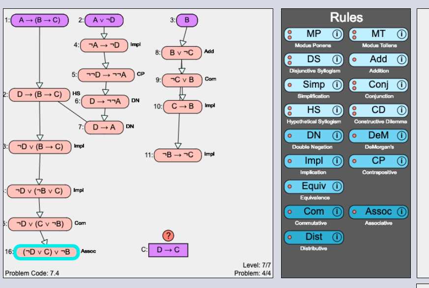 Solved Rules 3: B Modus Ponens Modus Tollens Addition Conj O | Chegg.com