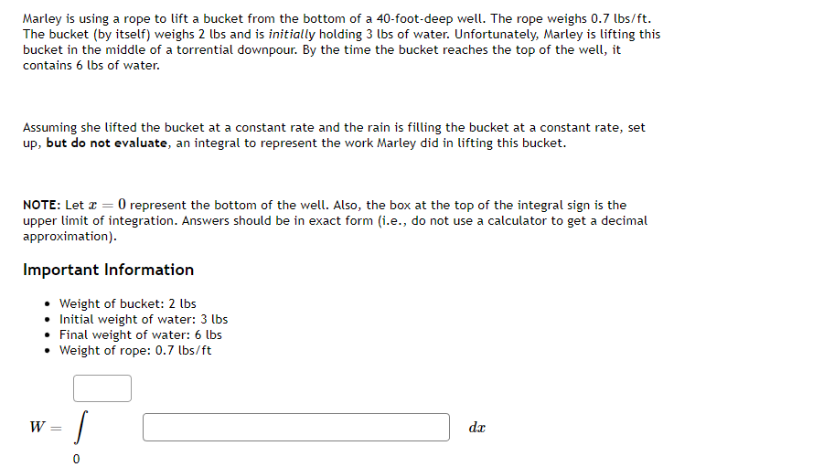 Solved Marley is using a rope to lift a bucket from the | Chegg.com