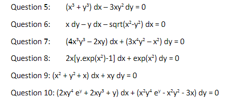 Solved (x3 y) dx 3xy2 dy 0 Question 5: x dy -y dx | Chegg.com