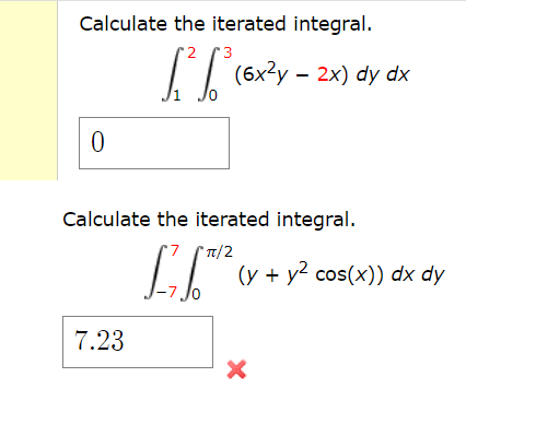 Solved Calculate the iterated integral. 2 - 2x) dy dx 0 | Chegg.com