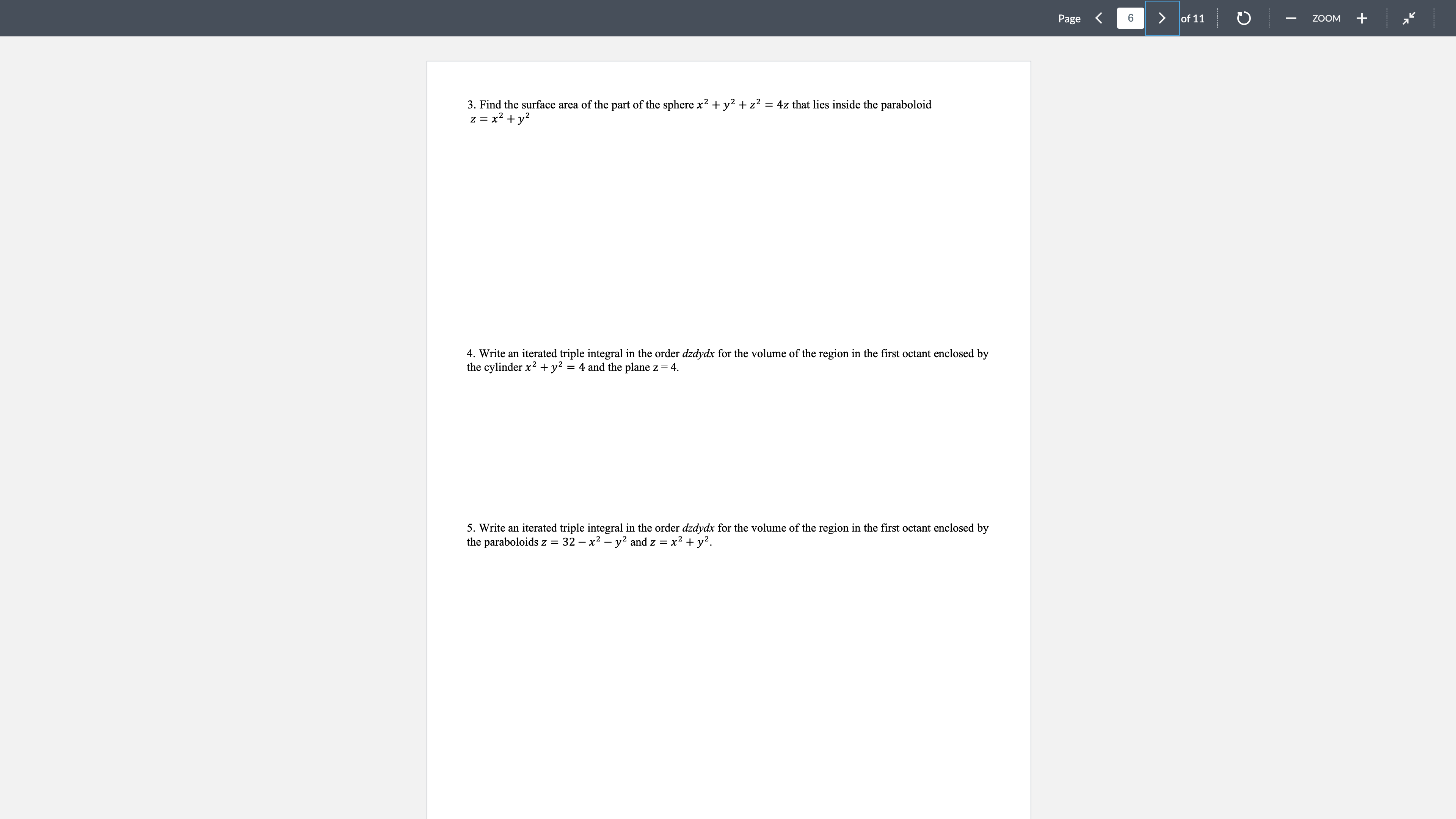 Solved 3. Find the surface area of the part of the sphere | Chegg.com