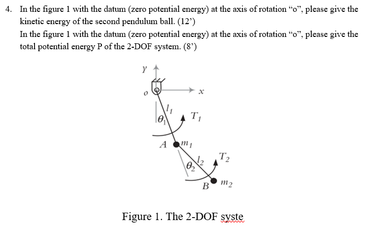 Solved 4. In the figure 1 with the datum (zero potential | Chegg.com
