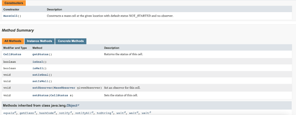 Method Summarypublic static CellStatus valueof(String | Chegg.com