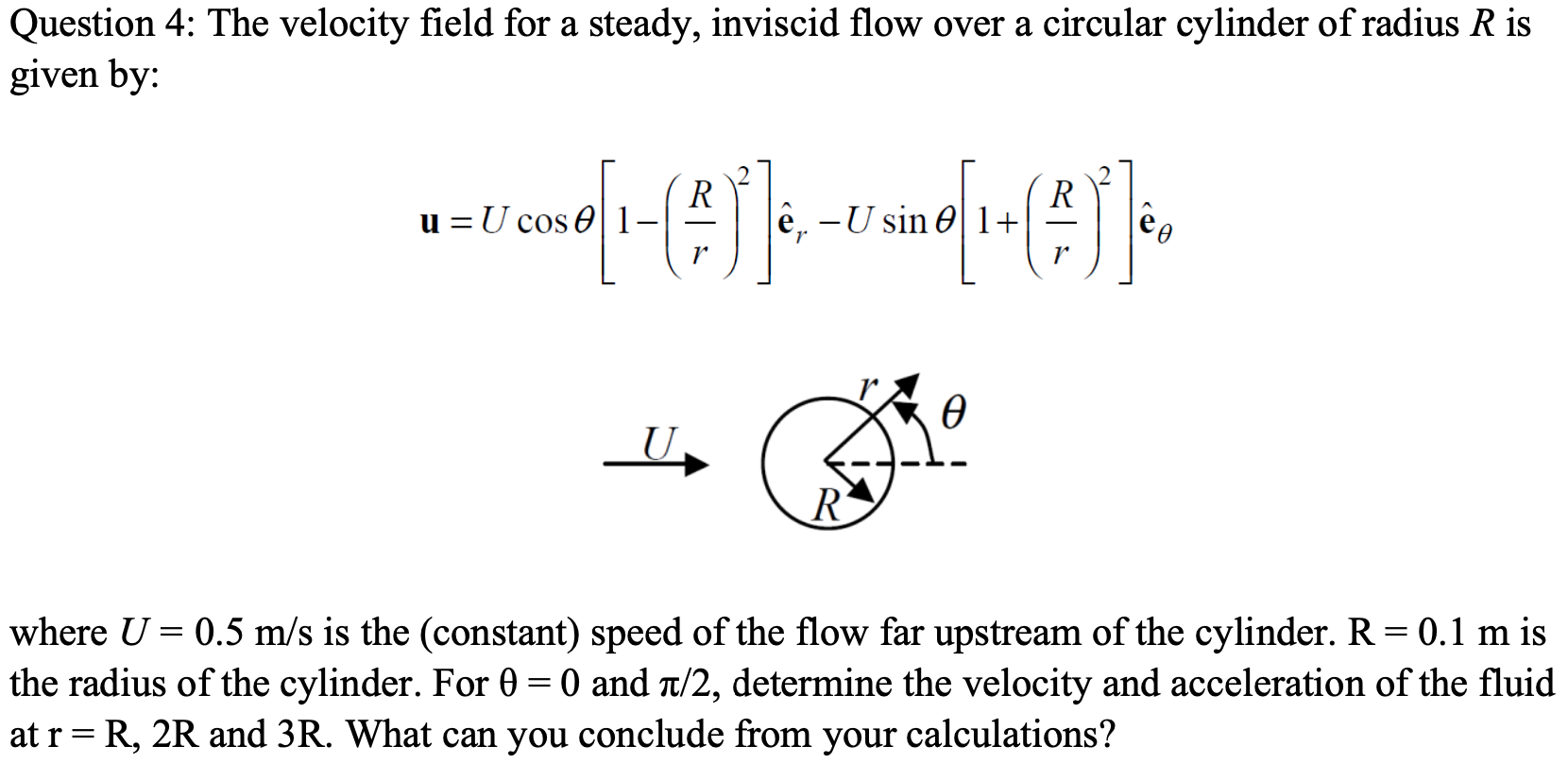 Solved The velocity field for a steady, inviscid flow over a | Chegg.com