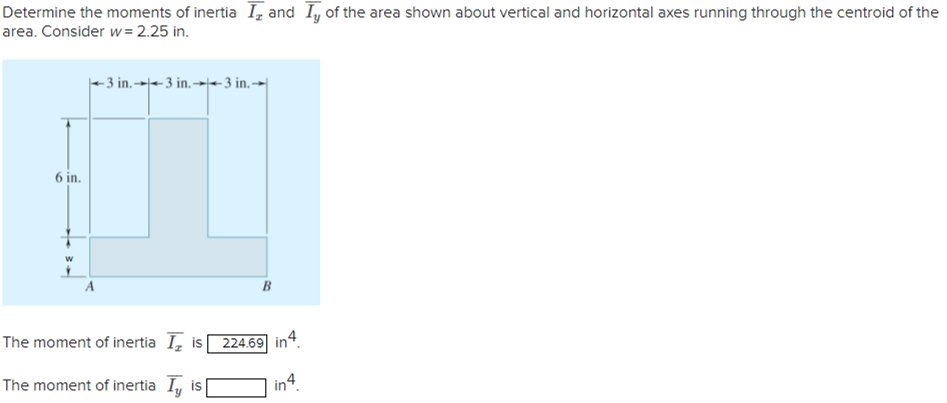 Solved Determine the moments of inertia Ix¯¯¯ ﻿ and | Chegg.com
