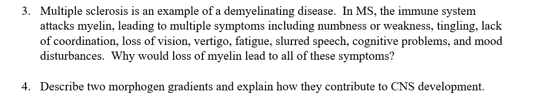 Solved 3. Multiple sclerosis is an example of a | Chegg.com