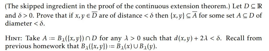 Solved (The skipped ingredient in the proof of the | Chegg.com