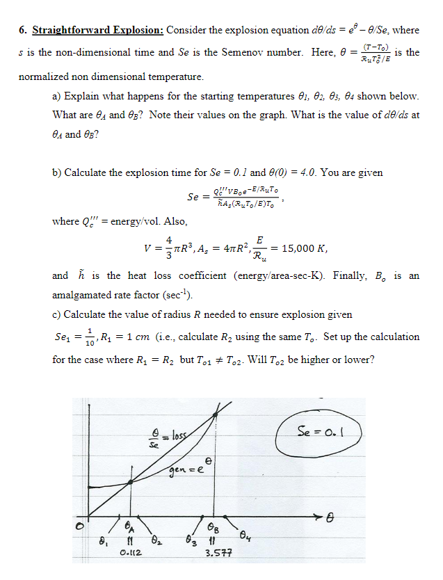 Solved 6. Straightforward Explosion: Consider the explosion | Chegg.com