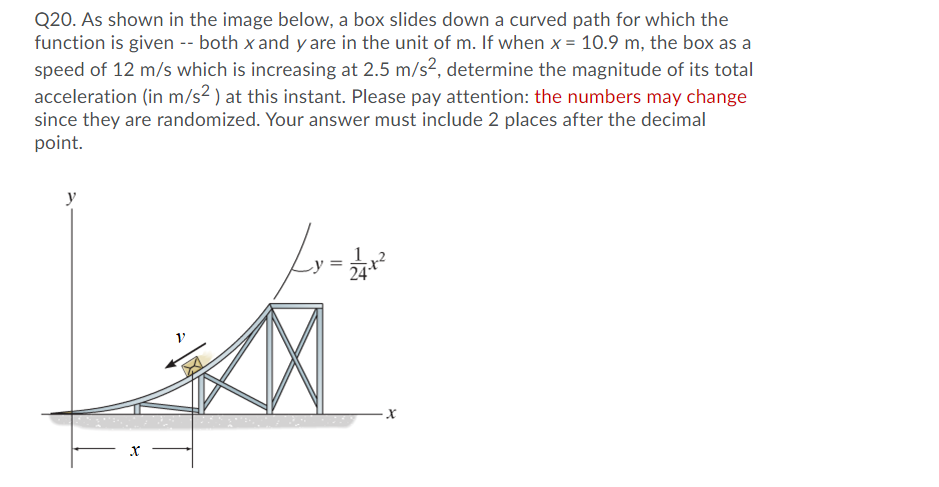 Solved Q18. As shown in the image below, a box slides down a | Chegg.com