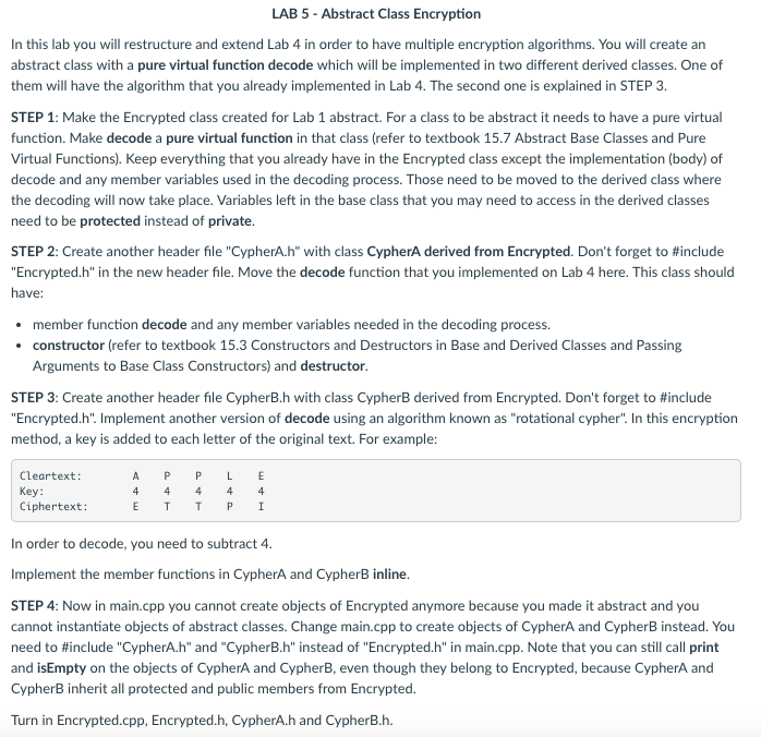 Solved Lab 4 main: cpp : #include #include | Chegg.com