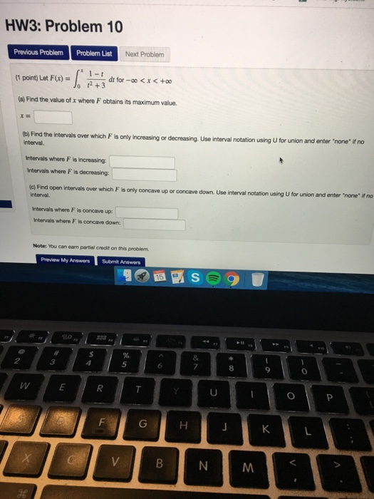 Solved Hw3 Problem 10 Previous Problem Problem List Next