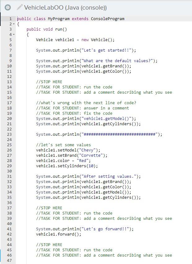Solved MyProgram.java is created by default. order to create | Chegg.com