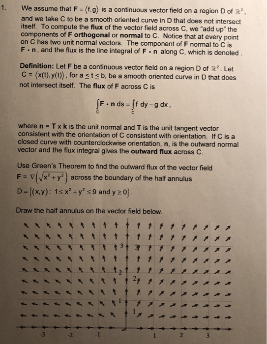 Solved 1. We assume that F - (f.g) is a continuous vector | Chegg.com