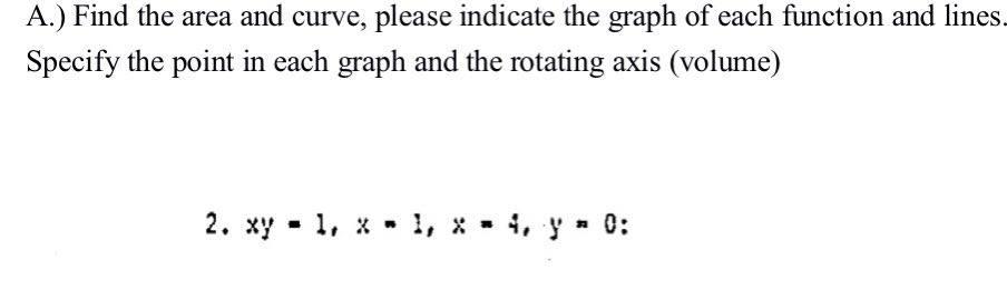 Solved A.) Find the area and curve, please indicate the | Chegg.com