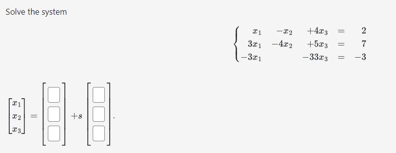 Solved Solve the system | Chegg.com