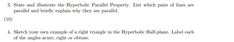 Solved 3. State and illustrate the Hyperbolic Parallel | Chegg.com