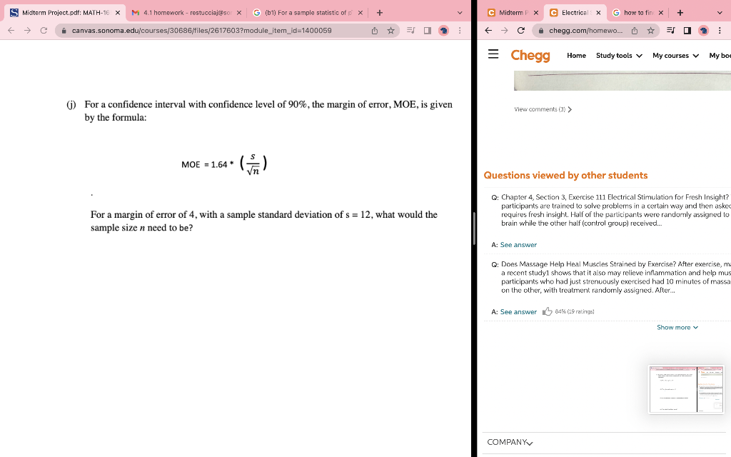 Solved Midterm Project.pdf: MATH-16 X M 4.1 | Chegg.com