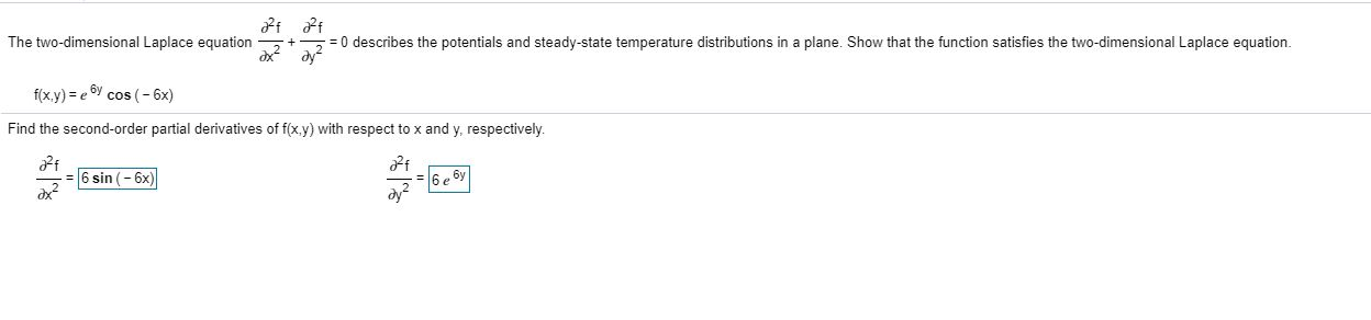 Solved ² The two-dimensional Laplace equation + = 0 | Chegg.com