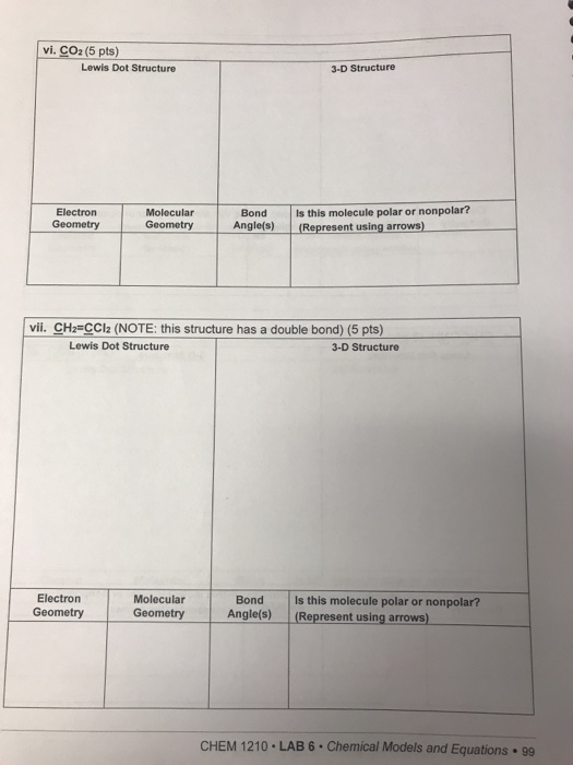 Solved PART I. Chemical Models 1. Using the Lewis structures | Chegg.com