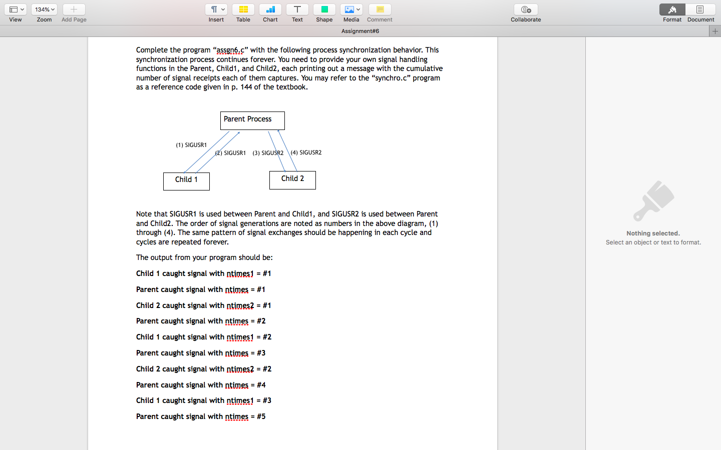 Solved Complete the program "assgn6.c" with the following | Chegg.com