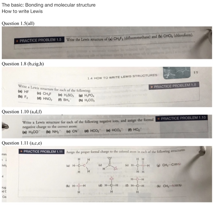 Solved The basic: Bonding and molecular structure How to | Chegg.com
