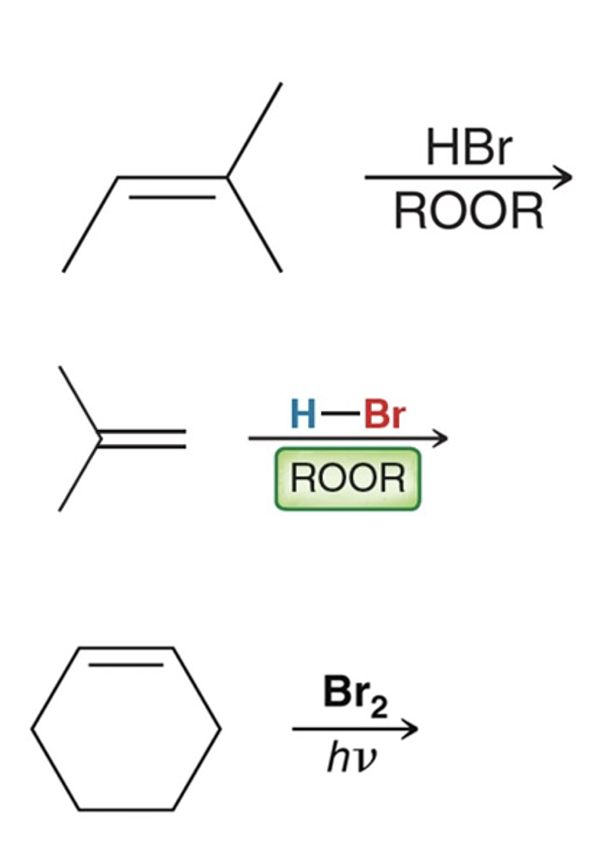 Solved HBr ROOR H-Br ROOR Br2 hy | Chegg.com