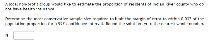 Solved A local non-profit group would like to estimate the | Chegg.com