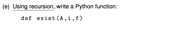 Solved E Using Recursion Write A Python Function Def 5981