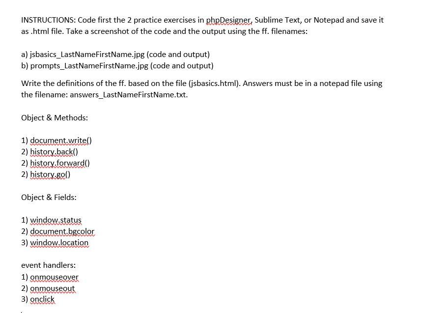 Solved INSTRUCTIONS: Code first the 2 practice exercises in | Chegg.com