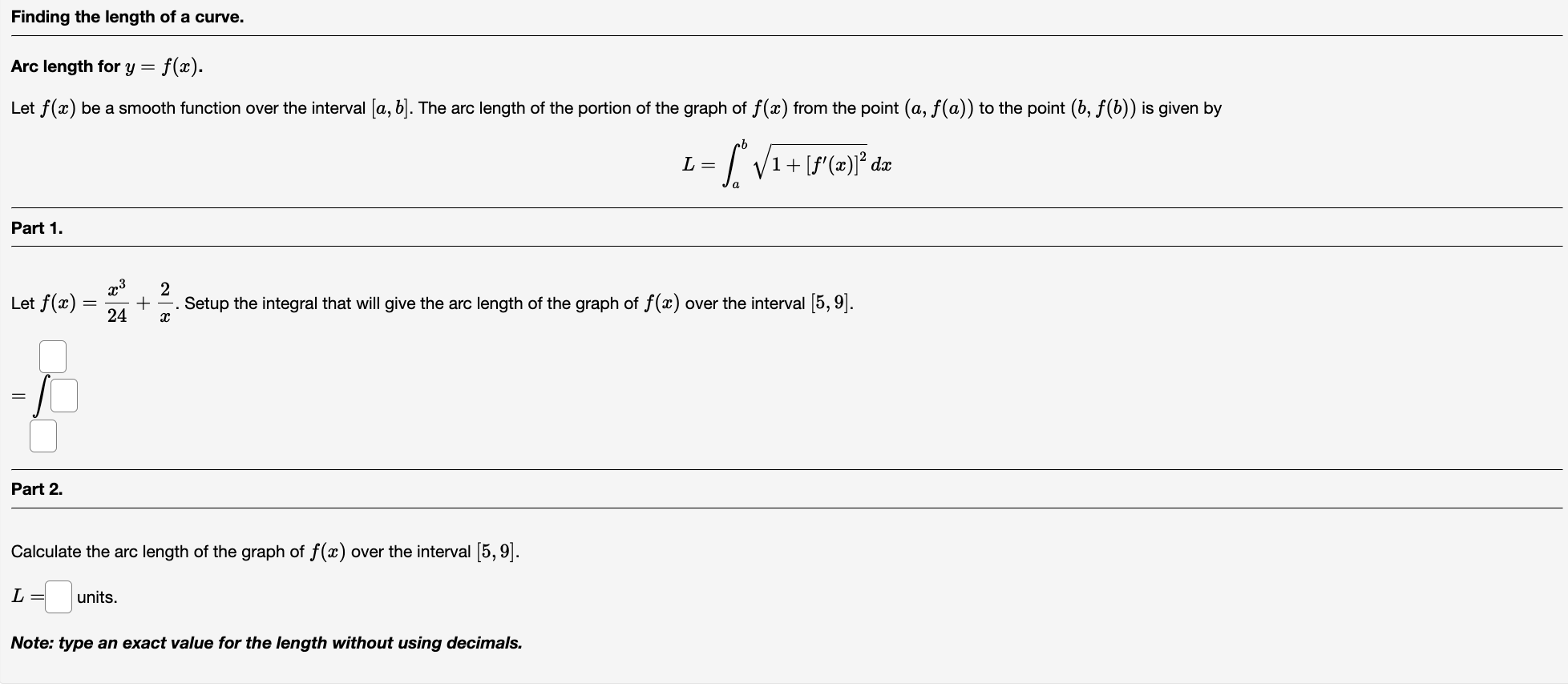 Solved Arc length for y=f(x). Let f(x) be a smooth function | Chegg.com