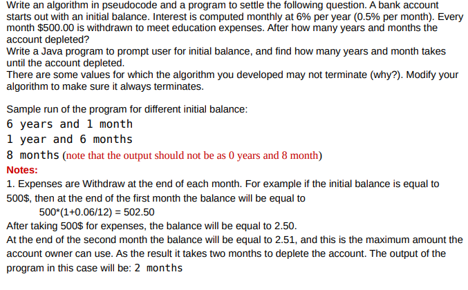 Solved Write an algorithm in pseudocode and a program to | Chegg.com
