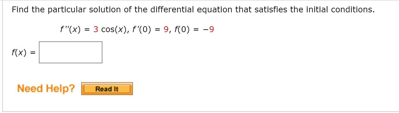 Solved Find the particular solution of the differential | Chegg.com