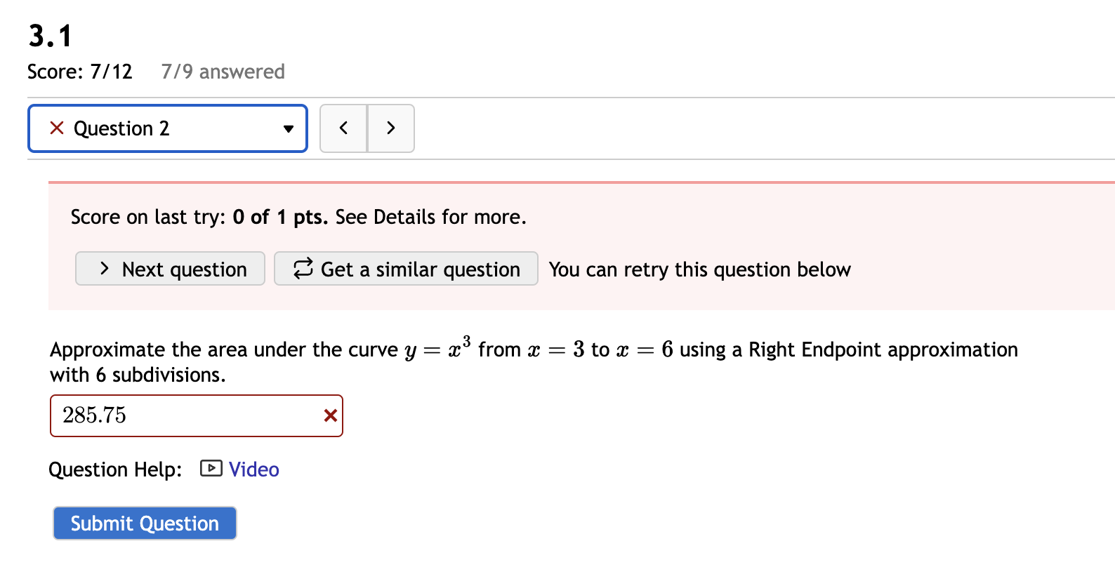 Solved Approximate the area under the curve y=x3 ﻿from x=3 | Chegg.com