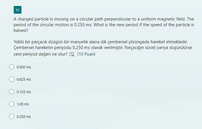 Solved A charged particle is moving on a circular path | Chegg.com