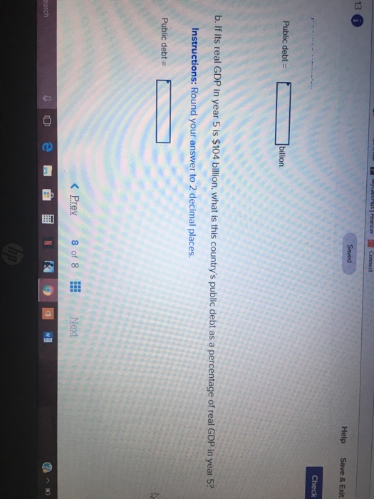 Solved Help Save & Exit Sub Check my wor Suppose that a | Chegg.com
