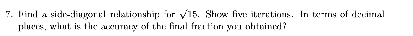 Solved 7. Find a side-diagonal relationship for V15. Show | Chegg.com