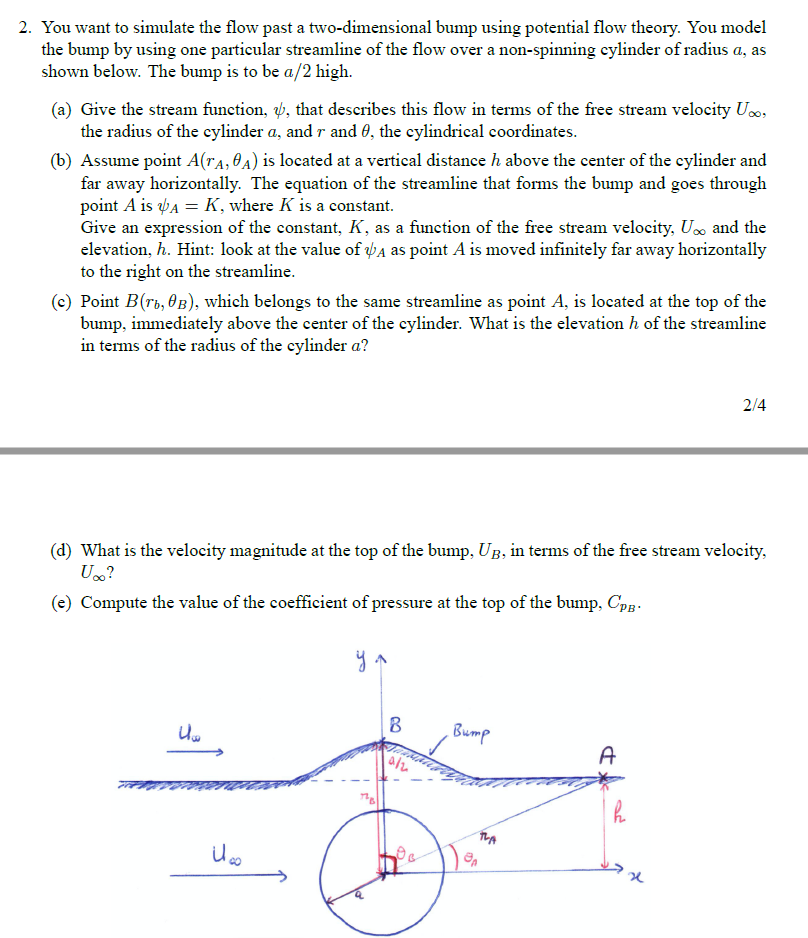 2. You want to simulate the flow past a | Chegg.com