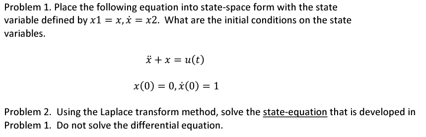 Solved Problem 1. Place the following equation into | Chegg.com