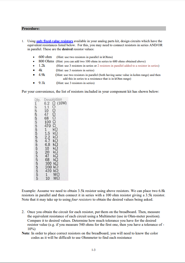 Solved LAMAR UNIVERSITY CIRCUITS LABORATORY EXPERIMENT 2: | Chegg.com
