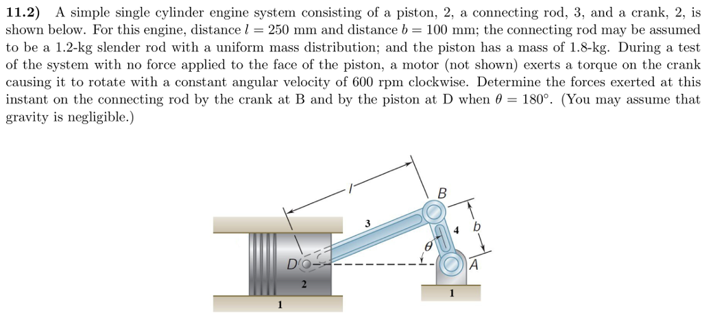 Solved 112) A simple single cylinder engine system | Chegg.com