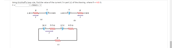Solved Using Kirchhoff's loop rule, find the value of the | Chegg.com