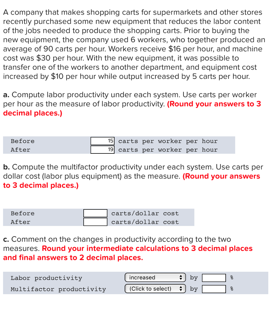 Solved A company that makes shopping carts for supermarkets | Chegg.com