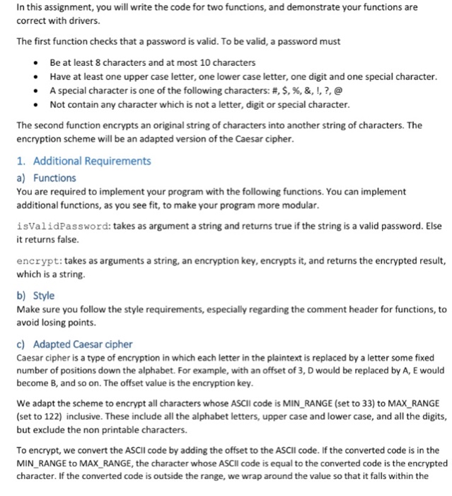 Solved In this assignment, you will write the code for two | Chegg.com