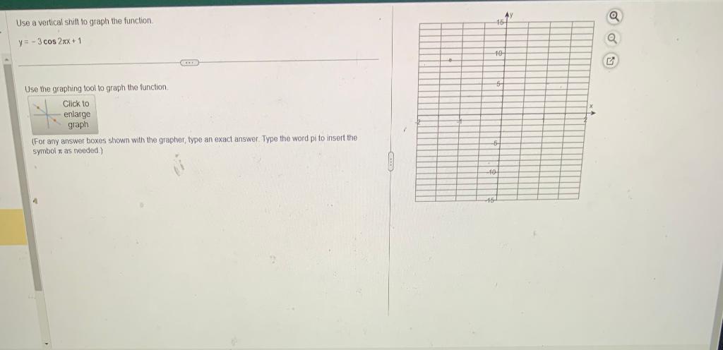 Solved Use A Vertical Shift To Graph The Function