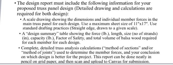 Solved The design report must include the following | Chegg.com