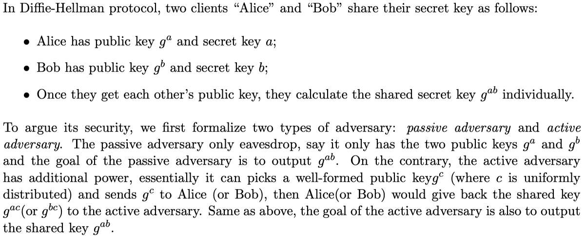 Solved In Diffie-Hellman protocol, two clients “Alice” and | Chegg.com