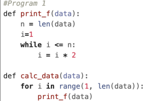 Solved \#Program 1 def print_f(data): n= len(data) i=1 while | Chegg.com