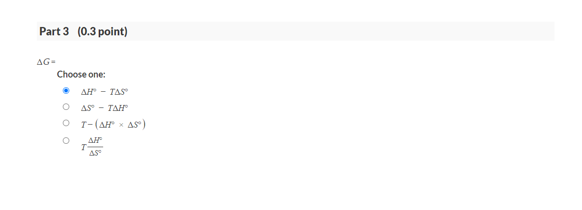 Solved H∘= Choose one: Σ(nproducts ΔHproducts ∘)−Σ(mreac tan | Chegg.com